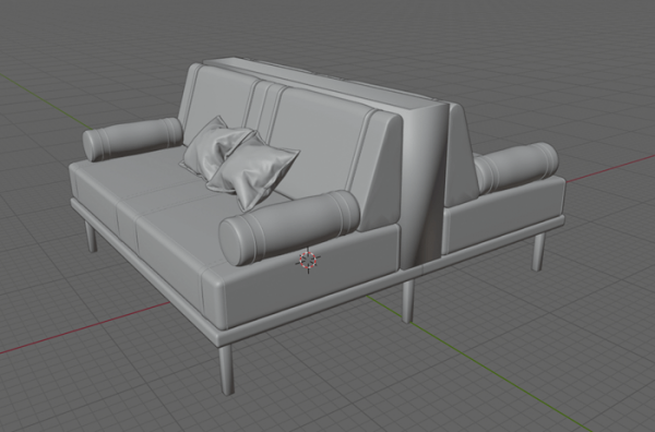 Free Guru Divan sofa for Blender • Blender 3D Architect