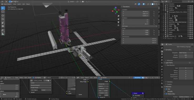 Skyscraper render with Blender Cycles (Profile) • Blender 3D Architect