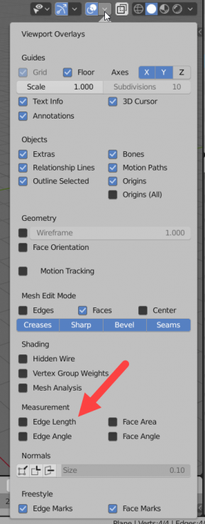 How to fix the edge length display in Blender 2.8? • Blender 3D Architect