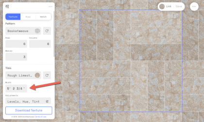 Free tile generator for architecture with dimension controls • Blender ...