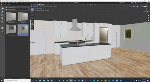 Kitchen design in Blender using the Home Builder Library • Blender 3D ...