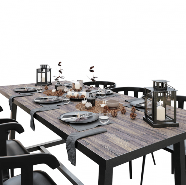Free dining table with assets for Blender (OBJ) • Blender 3D Architect