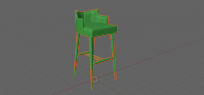 Free furniture: Ervin bar chair model for Blender (OBJ) • Blender 3D ...