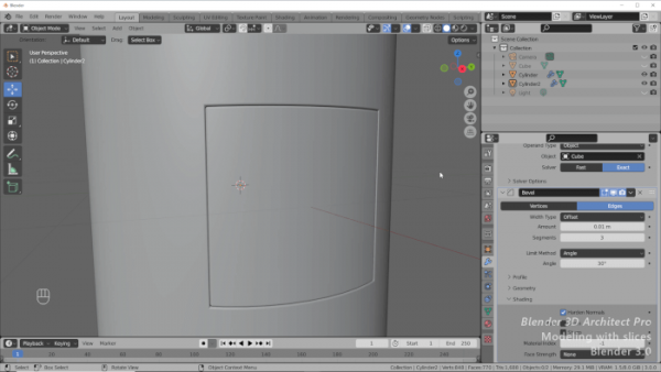 Precision modeling (Exact Edit) and slices: Blender 3D Architect Pro reports • Blender 3D Architect