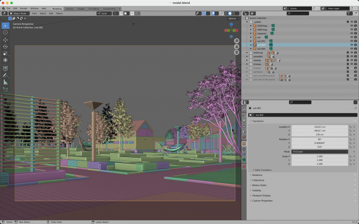 Square redesign with Blender and SketchUp (Profile) • Blender 3D Architect